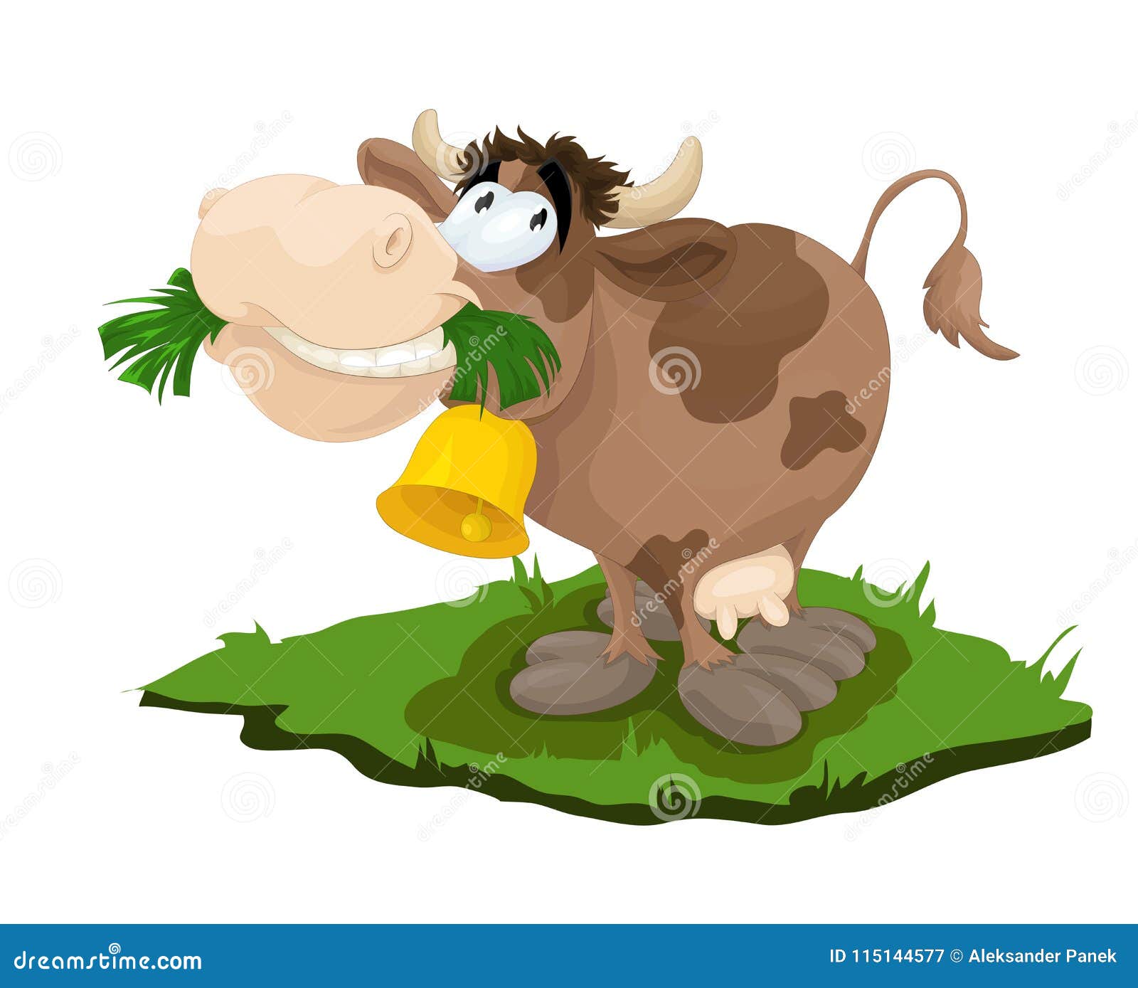 Vaca feliz stock de ilustración. Ilustración de leche - 115144577