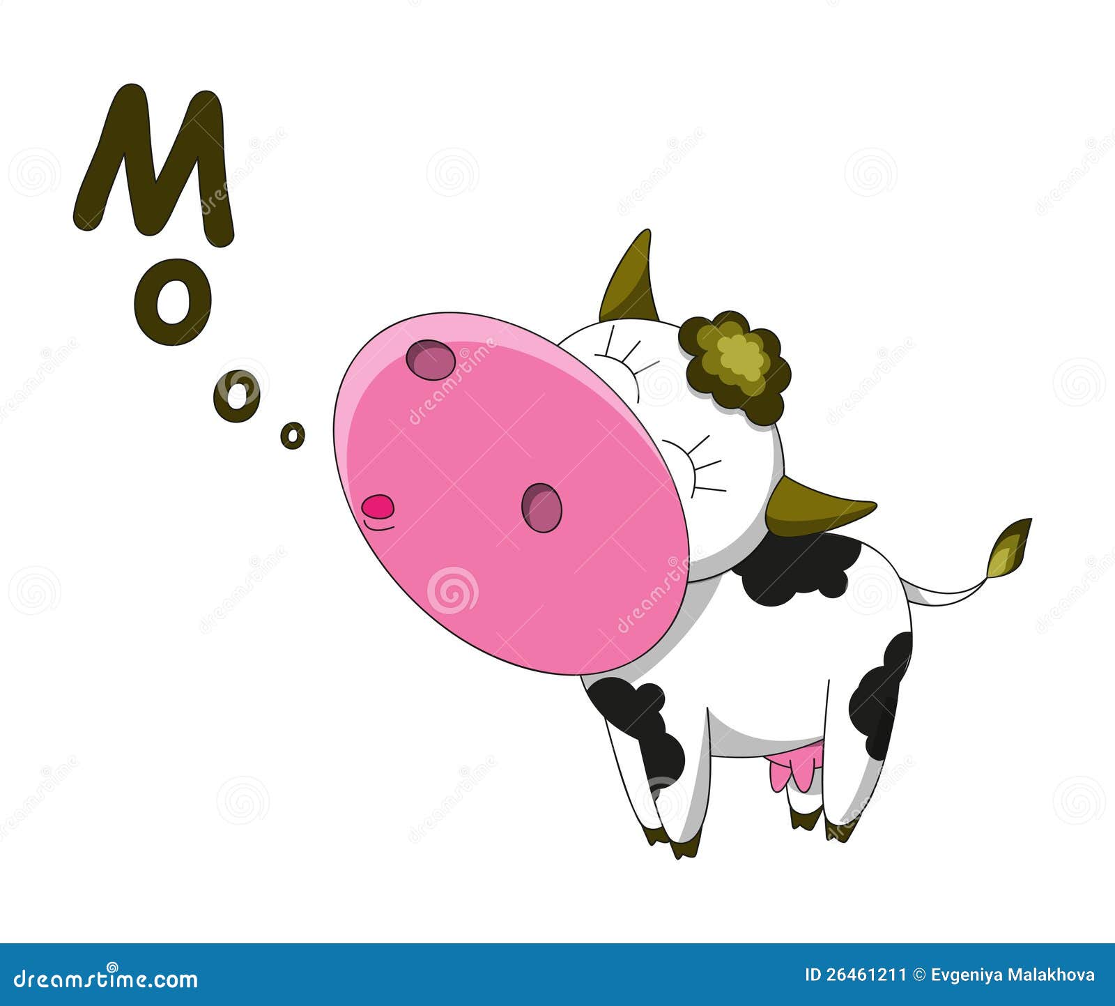 Vaca feliz ilustración del vector. Ilustración de felicidad - 26461211