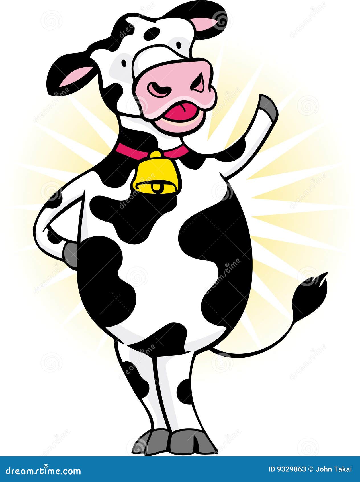 Vaca feliz ilustración del vector. Ilustración de vaca - 9329863