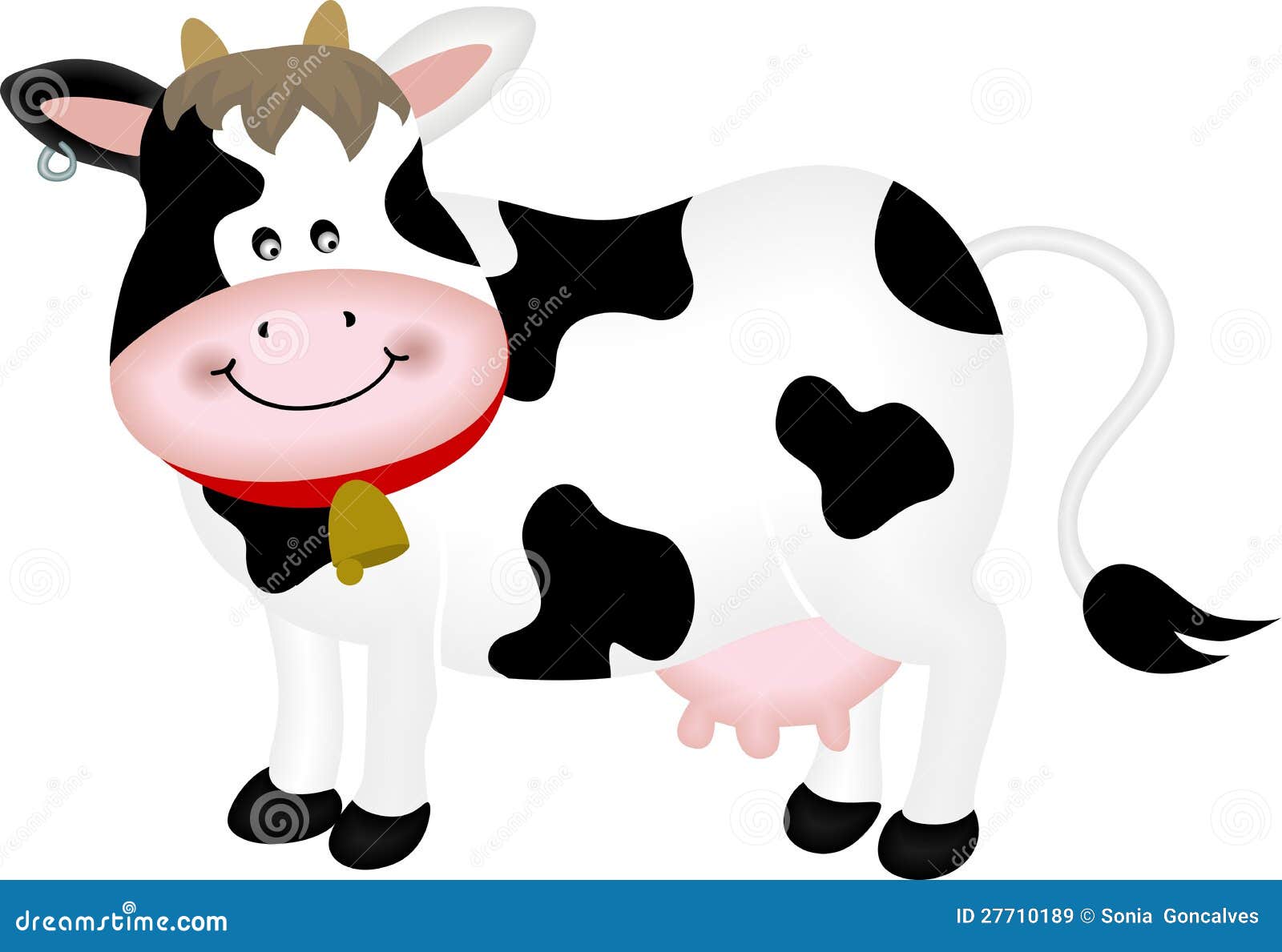 Vaca linda ilustración del vector. Ilustración de leche - 27710189