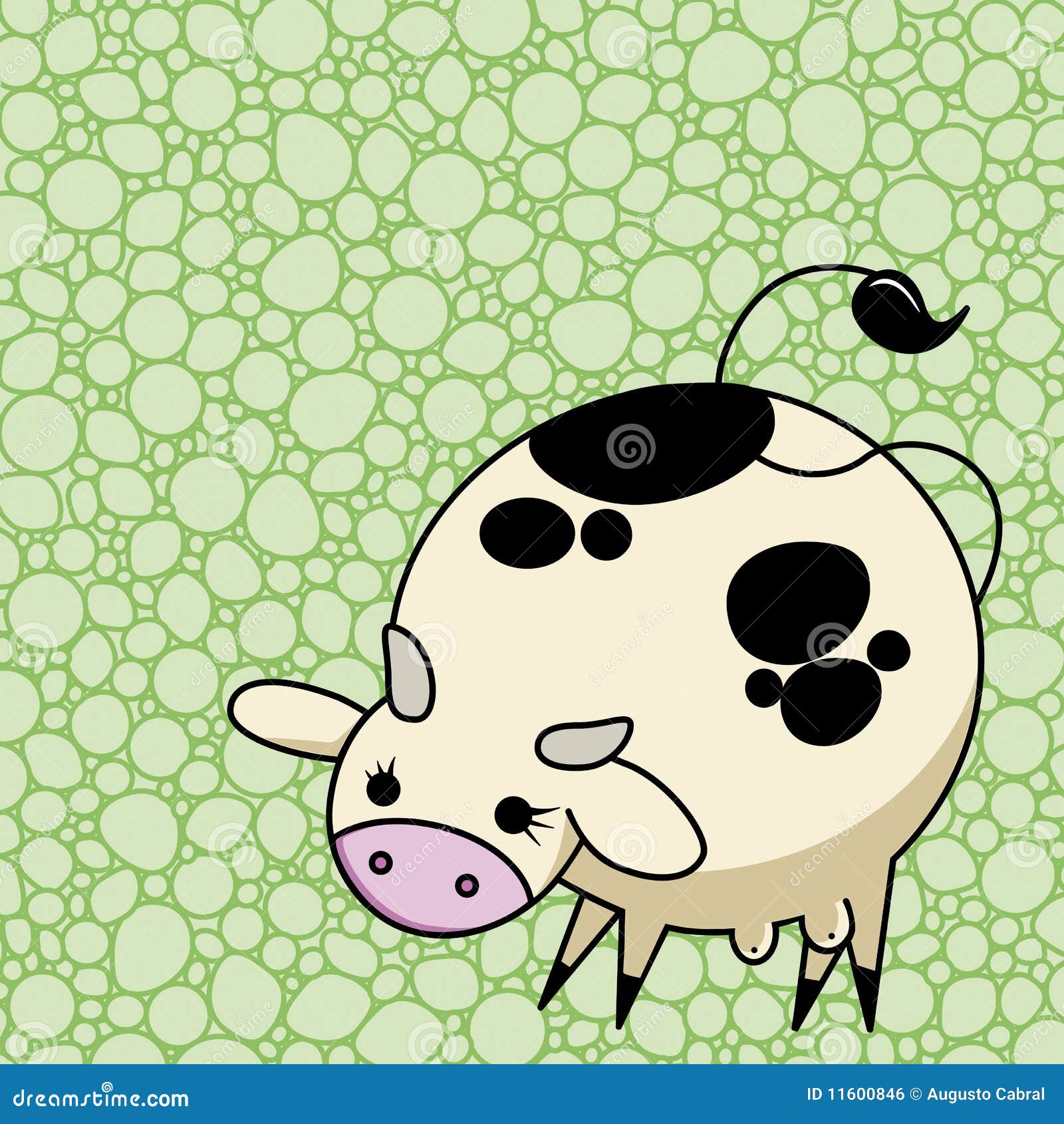 Vaca linda del vector ilustración del vector. Ilustración de lindo ...