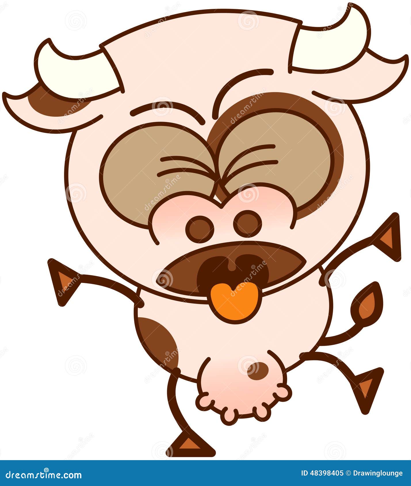 Vaca Linda Que Siente Asqueada Ilustración del Vector - Ilustración de ...