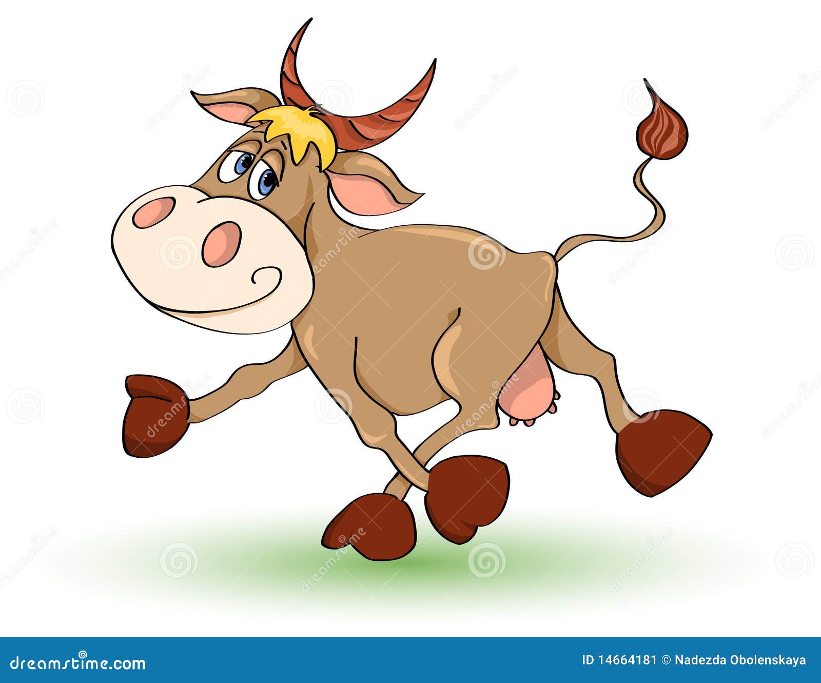 Vaca loca ilustración del vector. Ilustración de riéndose - 14664181