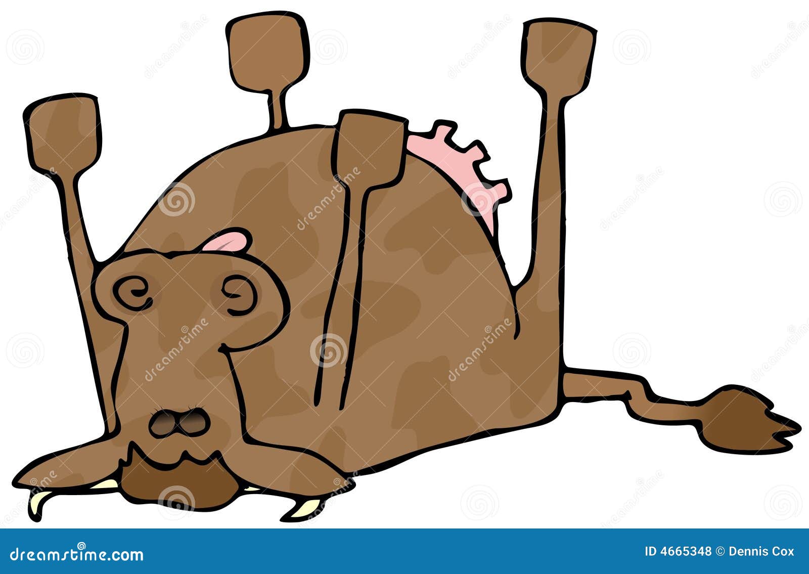 Vaca muerta stock de ilustración. Ilustración de muerto - 4665348