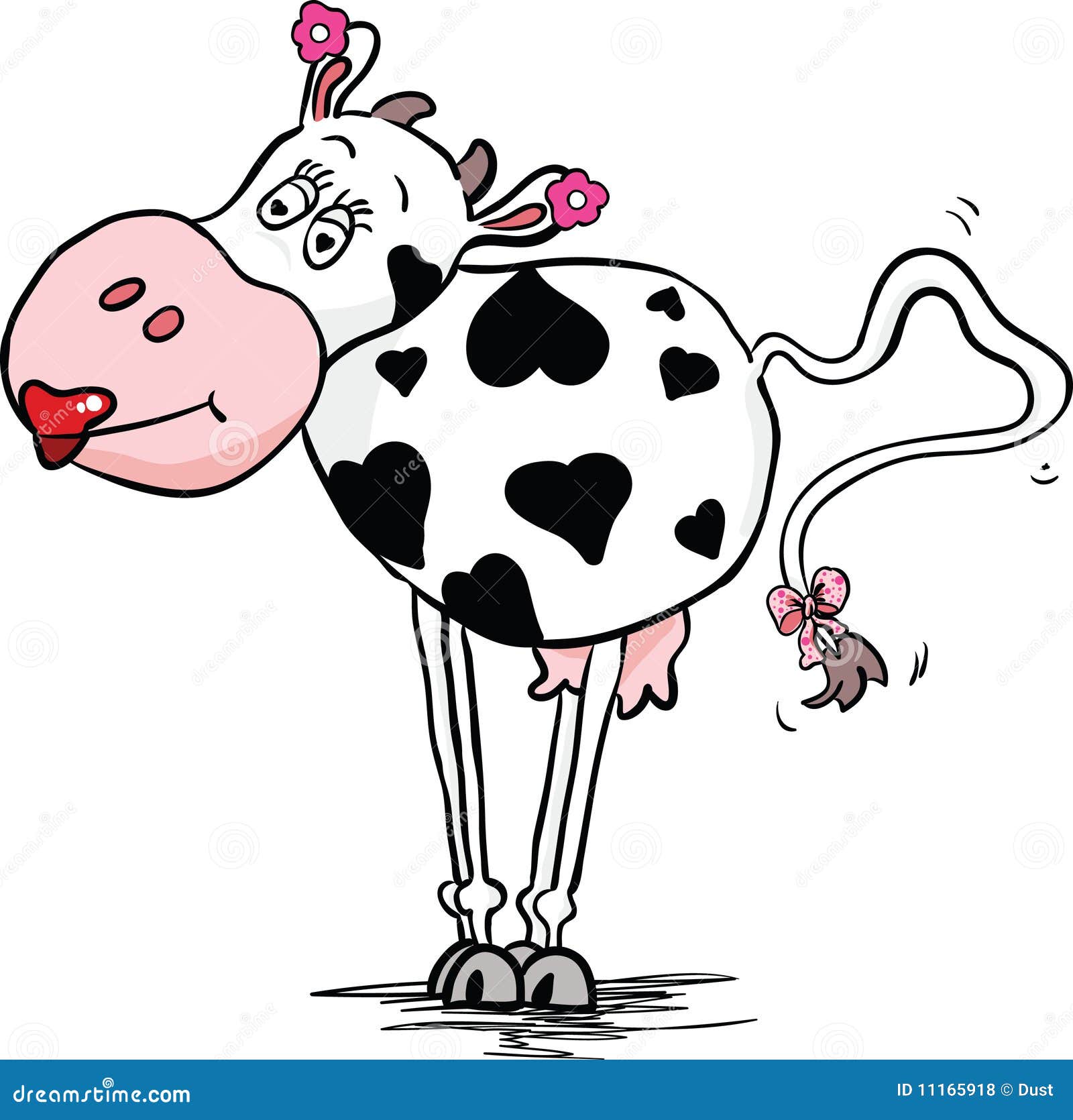 Vaca no amor ilustração do vetor. Ilustração de beijo - 11165918