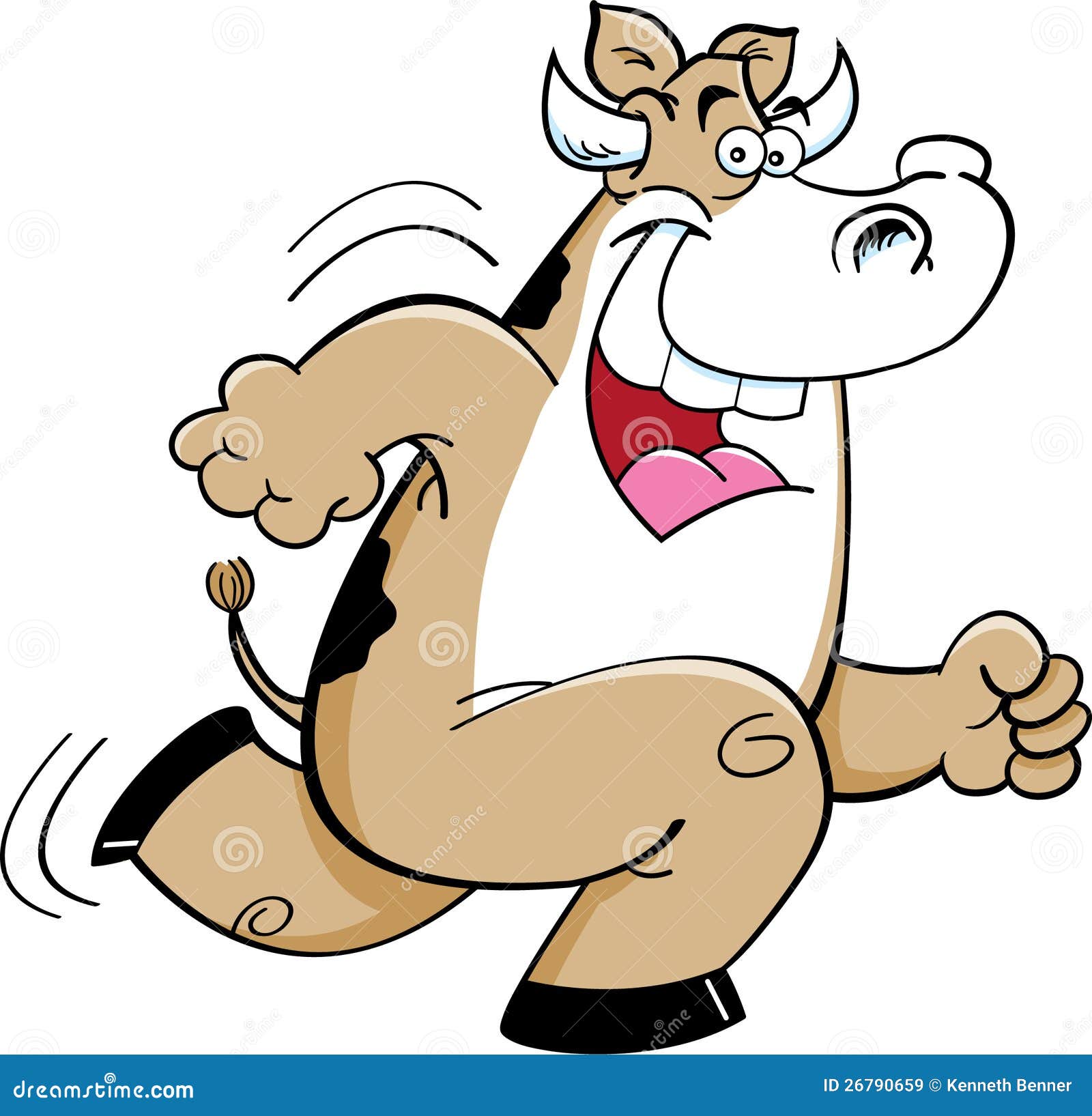 Vaca Running ilustração do vetor. Ilustração de touro - 26790659