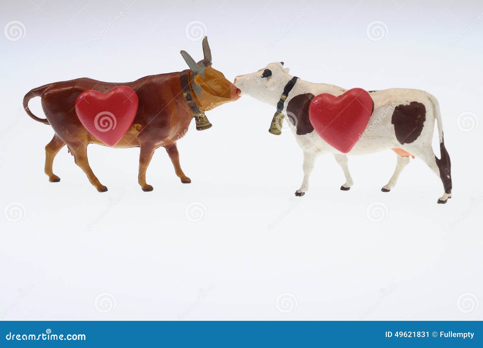 Vaca y corazón rojo imagen de archivo. Imagen de blanco - 49621831