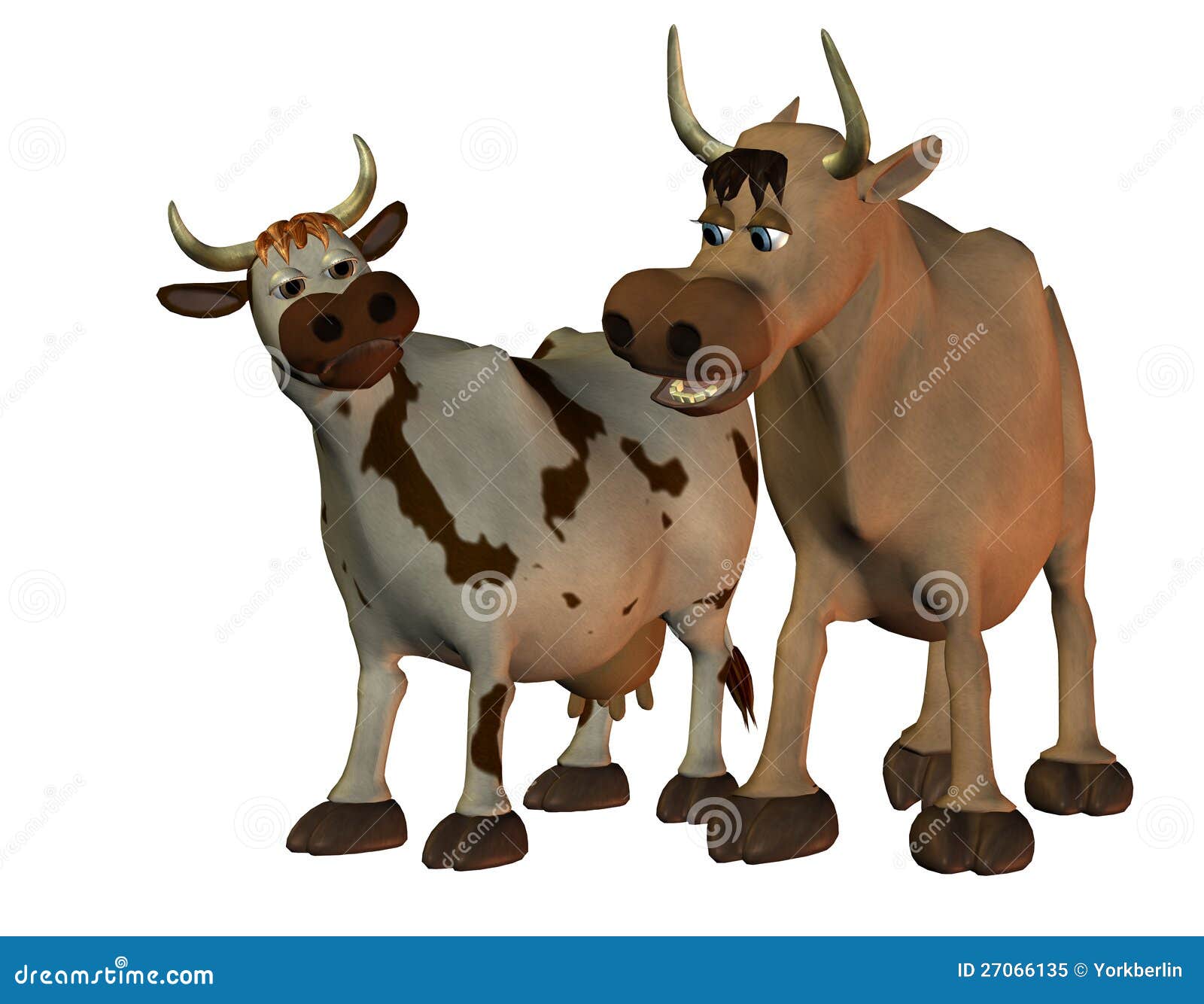 Vaca y toro stock de ilustración. Ilustración de animal - 27066135