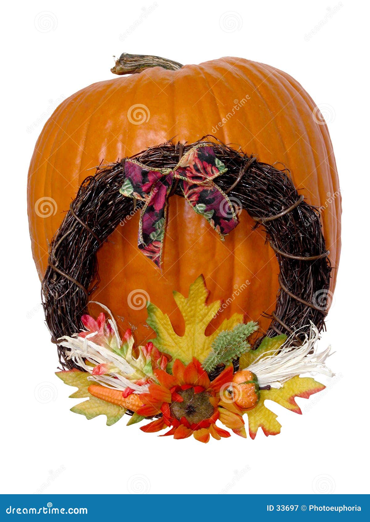 Vacances : Grands Potiron Et Guirlande Image stock - Image du halloween ...
