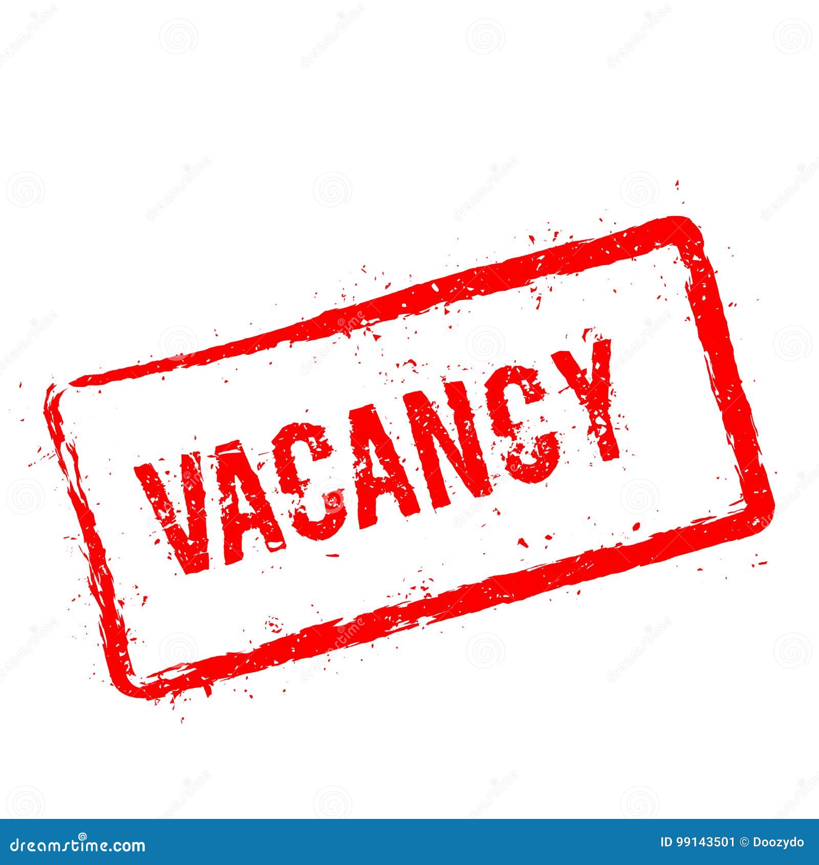 Vacancy Red Rubber Stamp Isolated on White. Stock Vector - Illustration ...