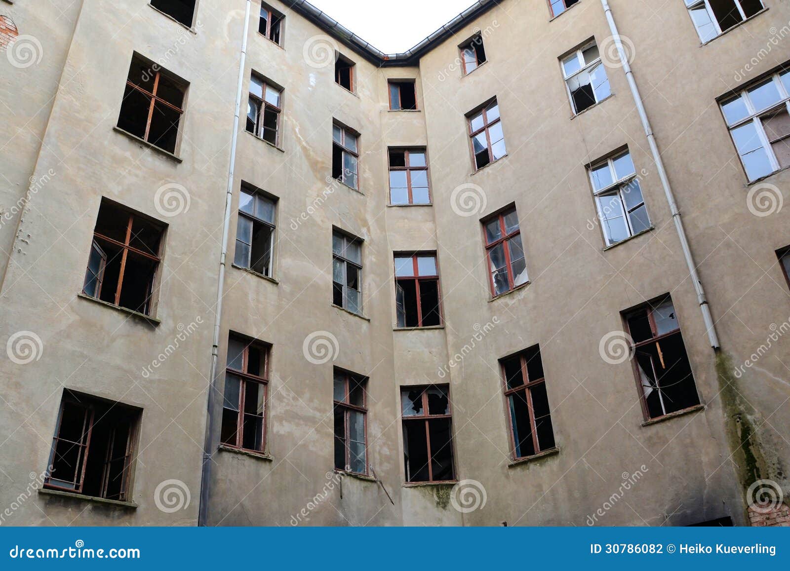 Vacant and Abandoned Residential Building Stock Photo - Image of ...