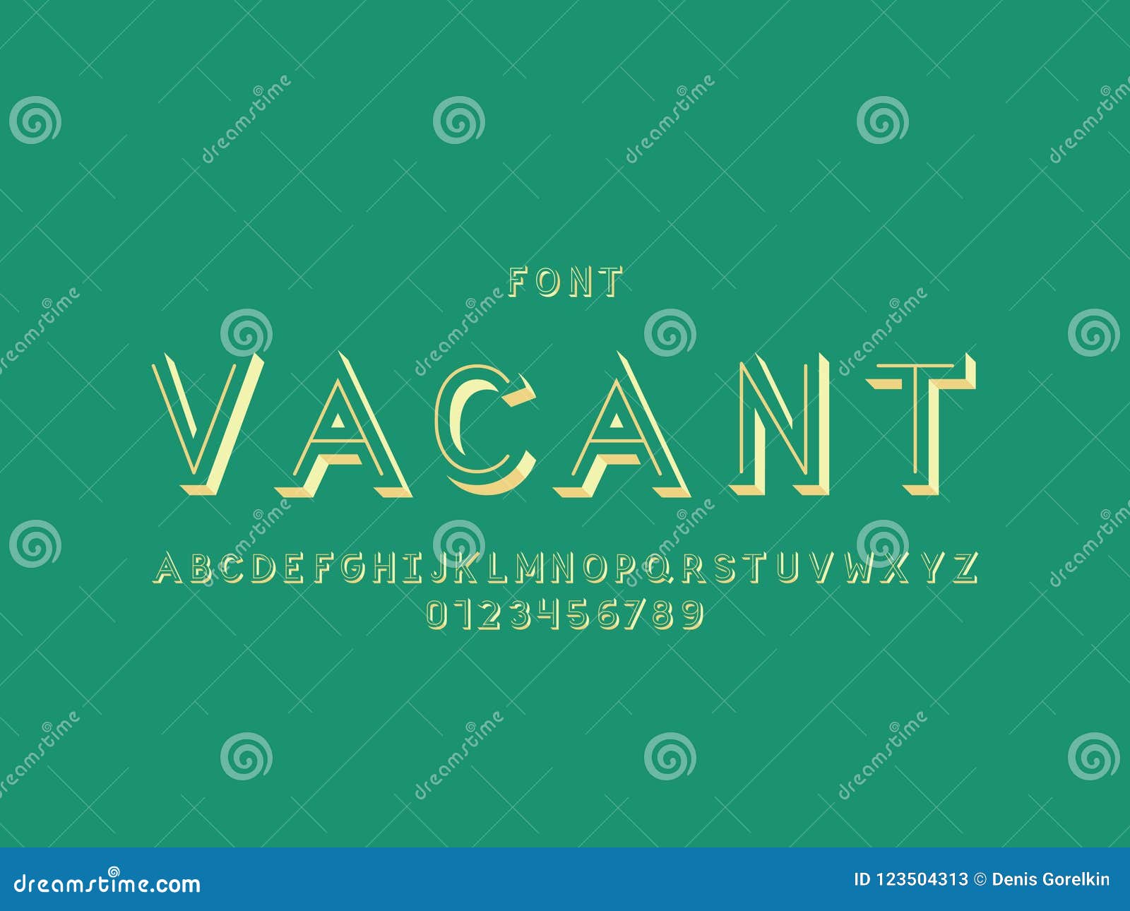 Vacant Font. Vector Alphabet Stock Vector - Illustration of word ...
