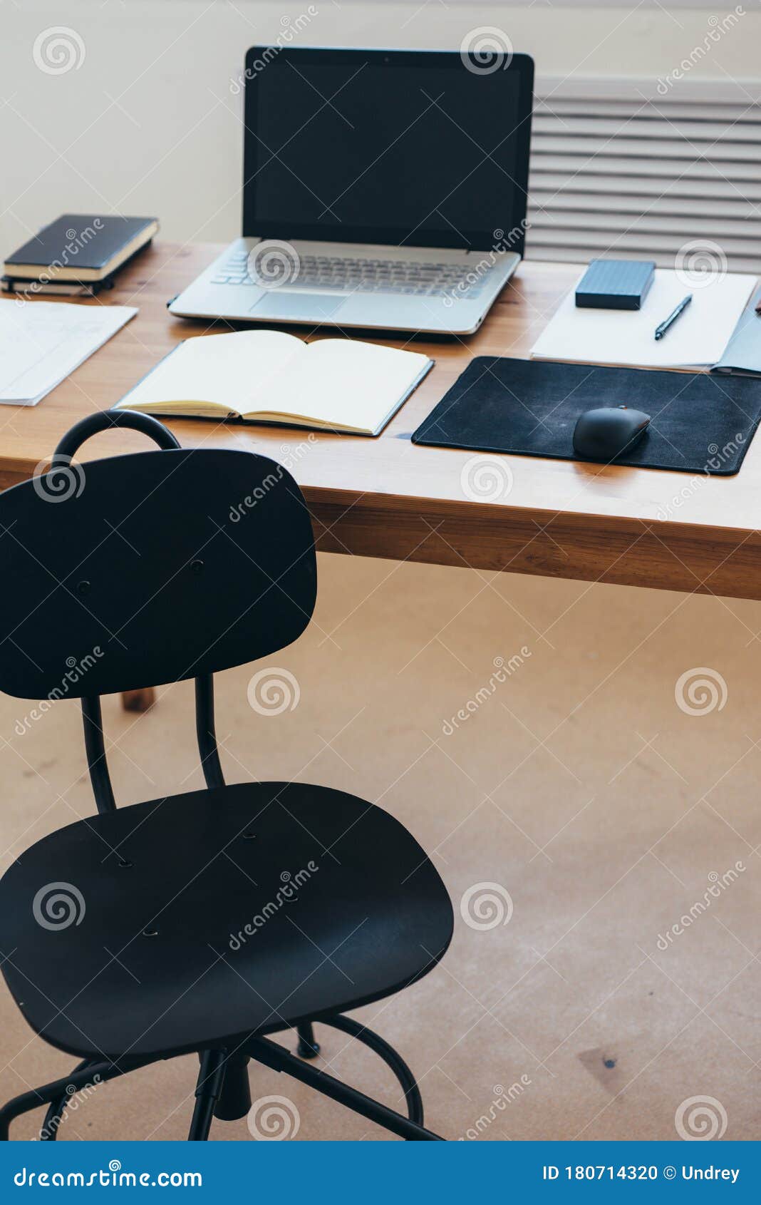 Vacant Place Empty Work Area in Office Stock Photo - Image of laptop ...