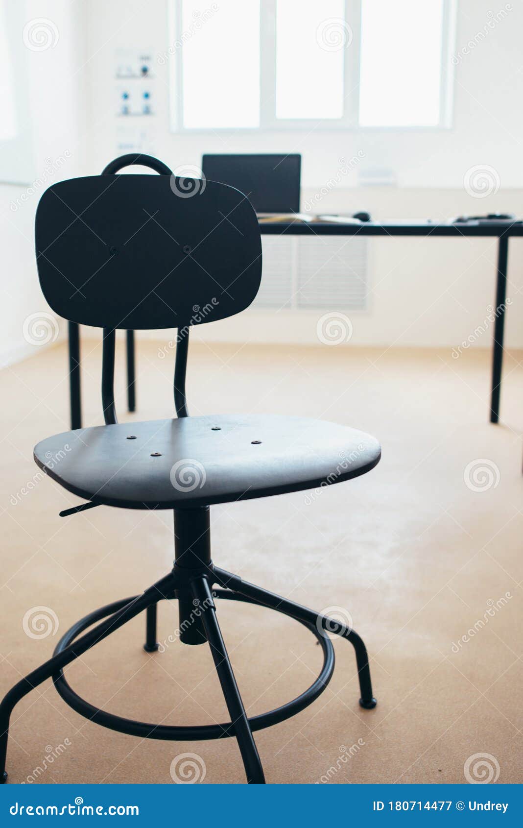 Vacant Place Empty Work Area in Office Stock Image - Image of close ...