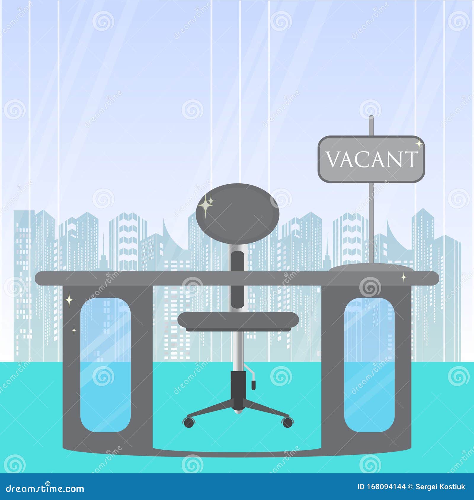 Vacant Post. Staff Search. Open Vacancy Flat Vector. Stock Vector ...