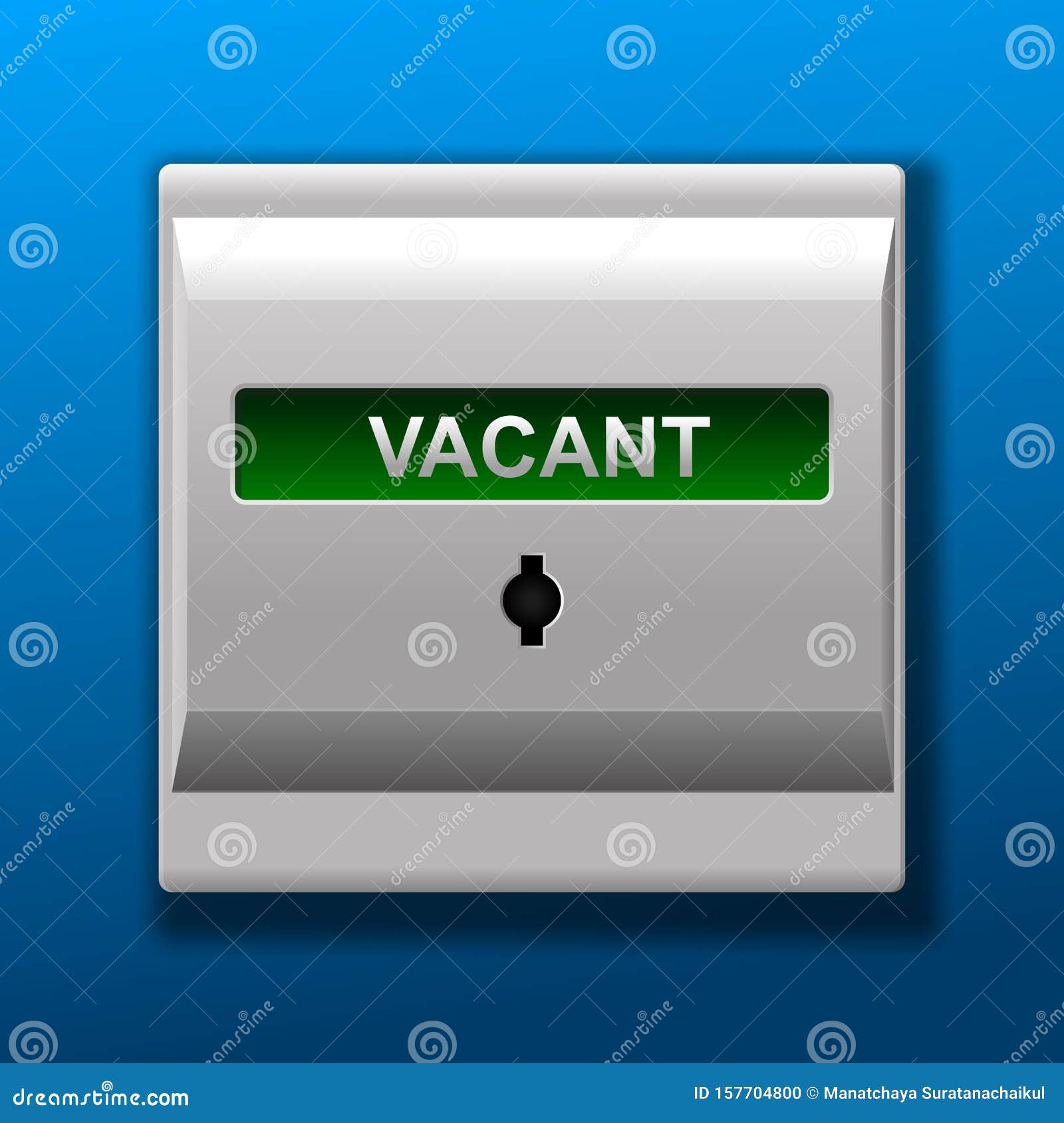 Vacant Sign Vector Illustration. Stock Vector - Illustration of toilet ...