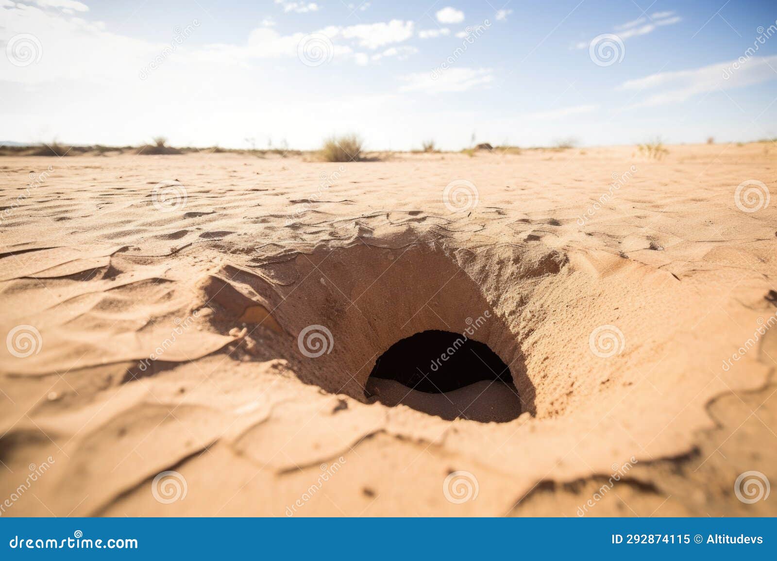 A Vacant Snake Hole in a Desert Setting Stock Image - Image of nature ...