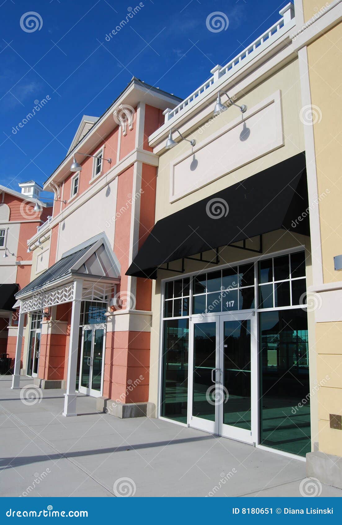 Vacant storefront stock image. Image of blue, lights, sign - 8180651