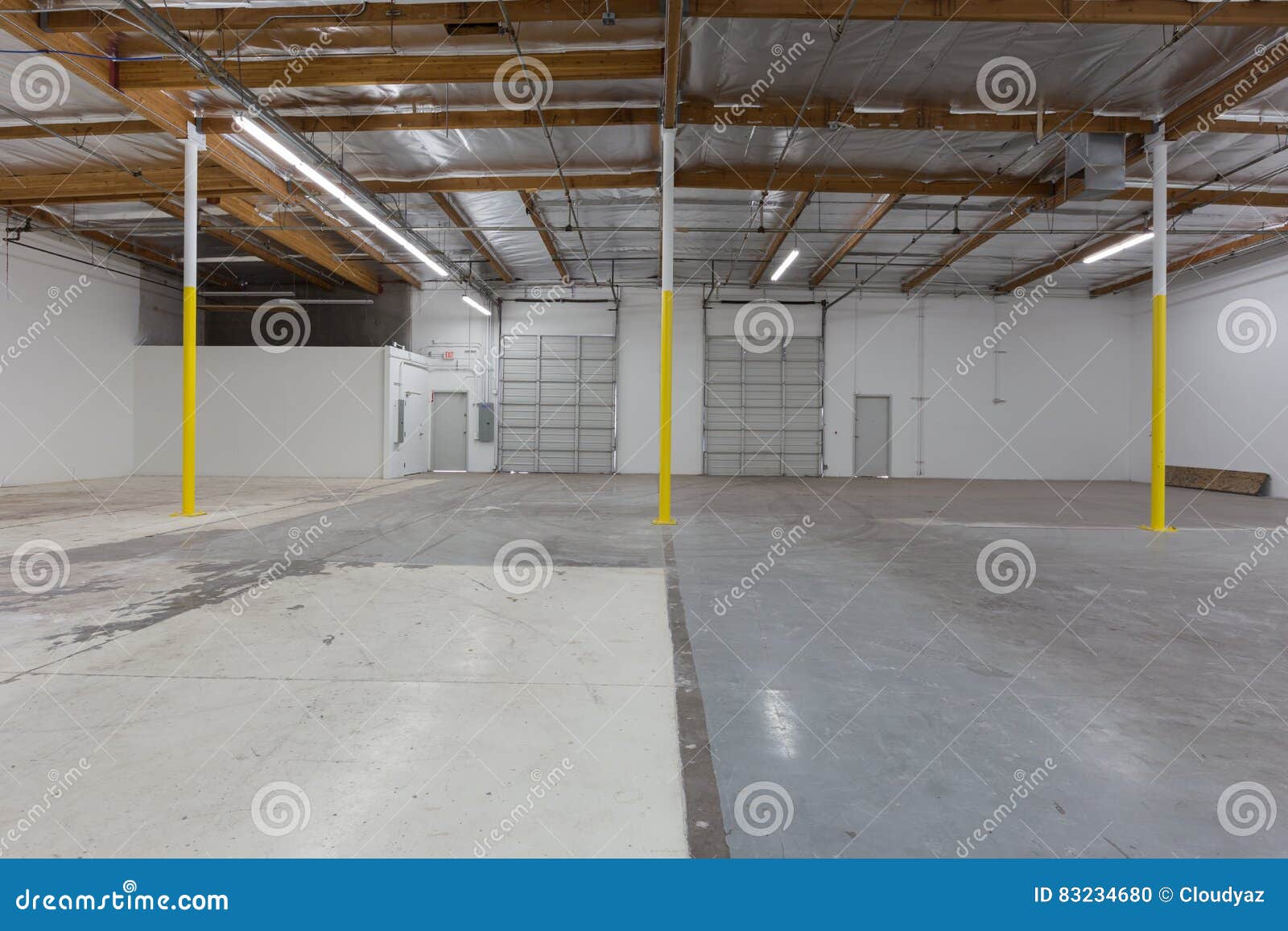 Vacant Warehouse stock photo. Image of large, empty, bare - 83234680