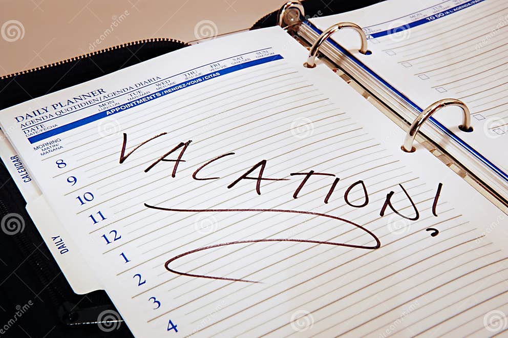 Vacation! stock image. Image of handwriting, dayplanner - 751753