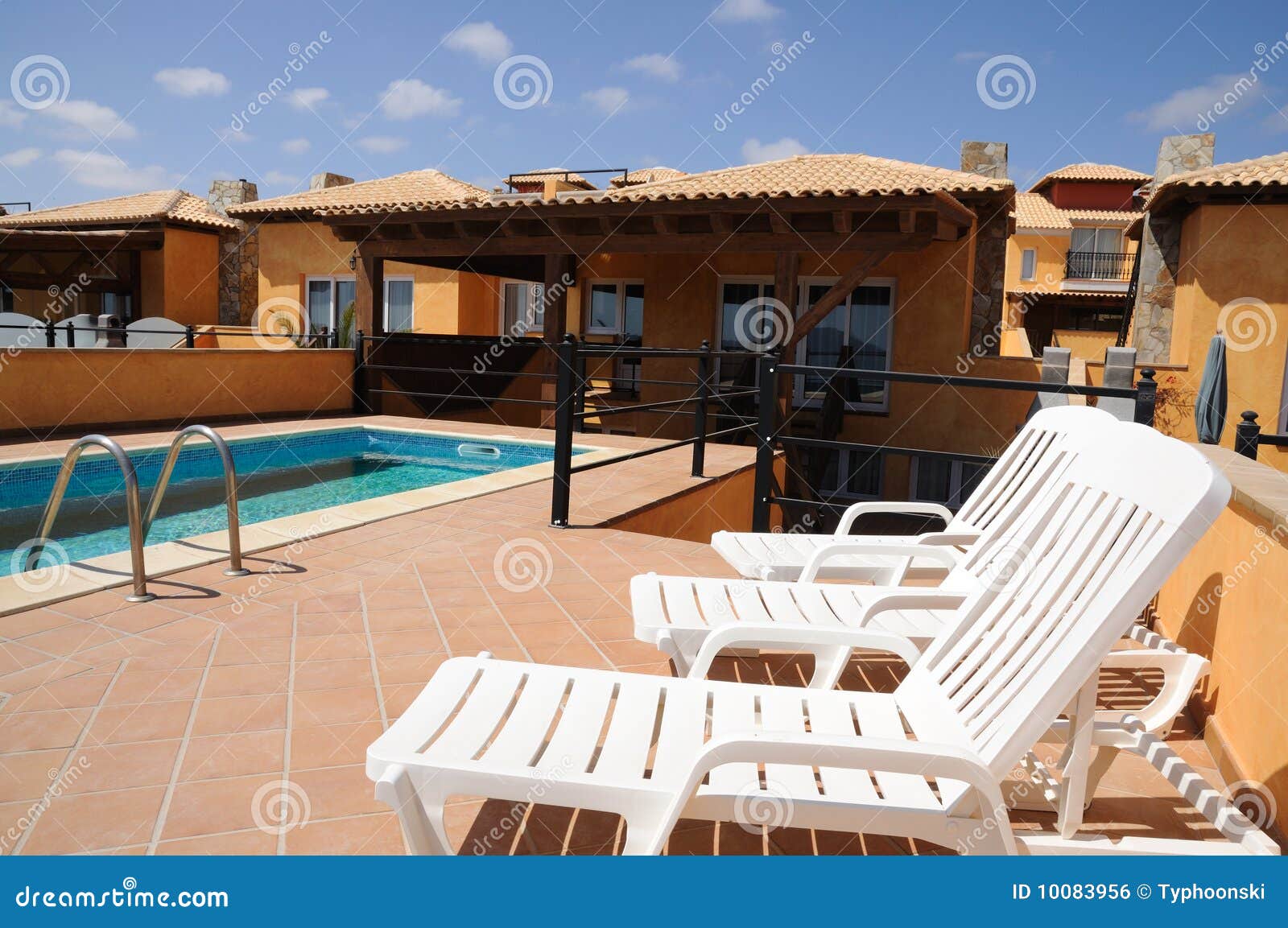 Vacation Apartments with Pool Stock Photo - Image of spain, deck: 10083956