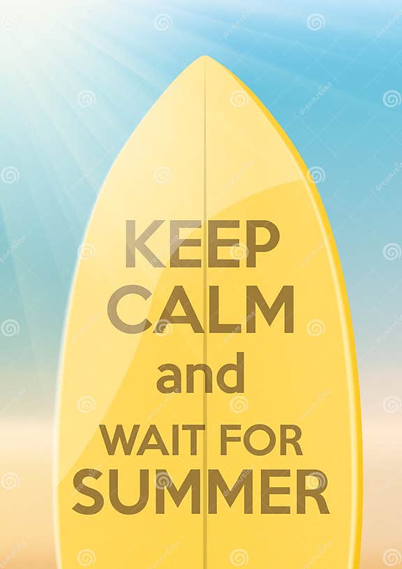 Vacation Design Keep Calm and Wait for Summer Stock Vector ...