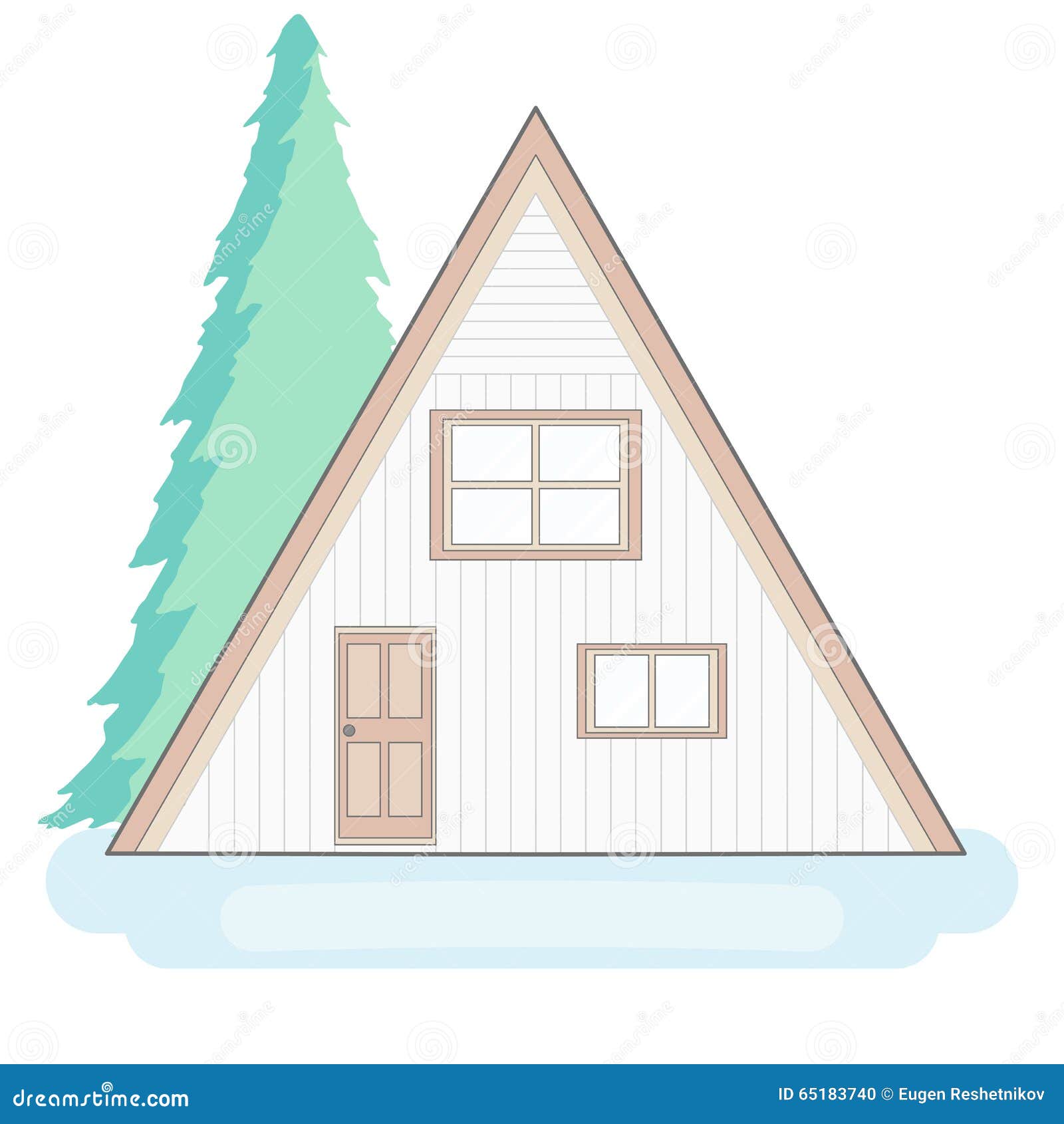 Vacation Home stock vector. Illustration of forester - 65183740