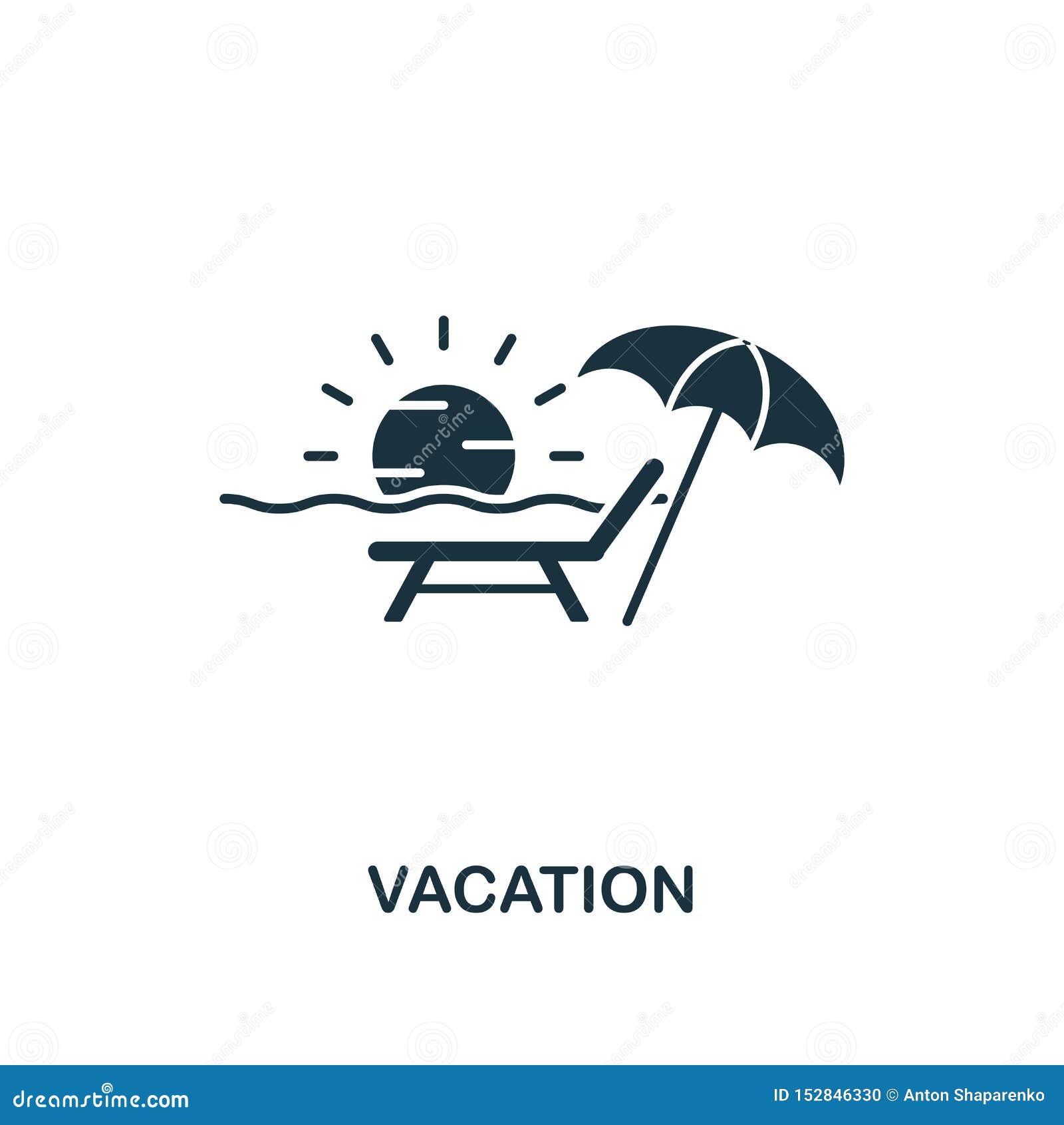 Vacation Icon. Creative Element Design from Tourism Icons Collection ...