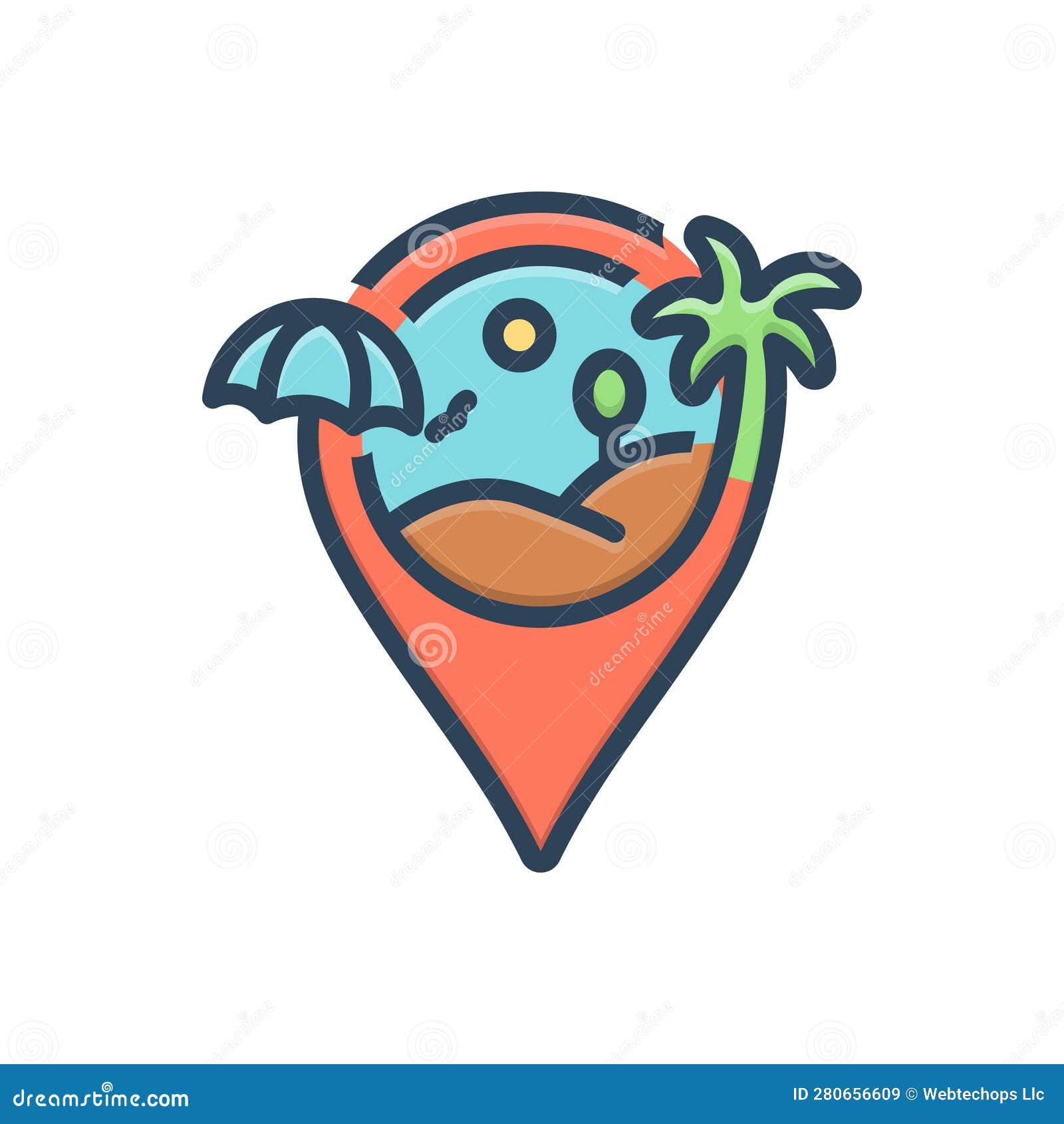 Color Illustration Icon for Vacation, Sabbatical and Leave Stock ...