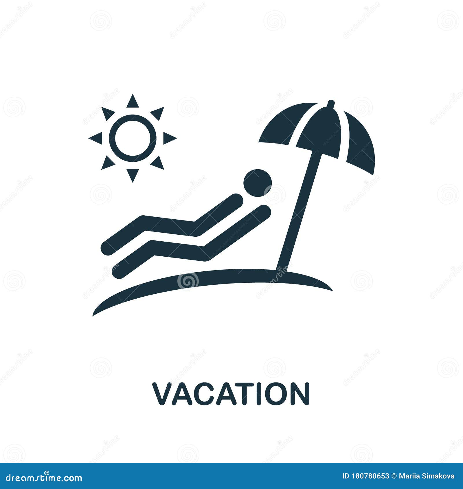 Vacation Icon. Simple Line Element Vacation Symbol for Templates, Web ...