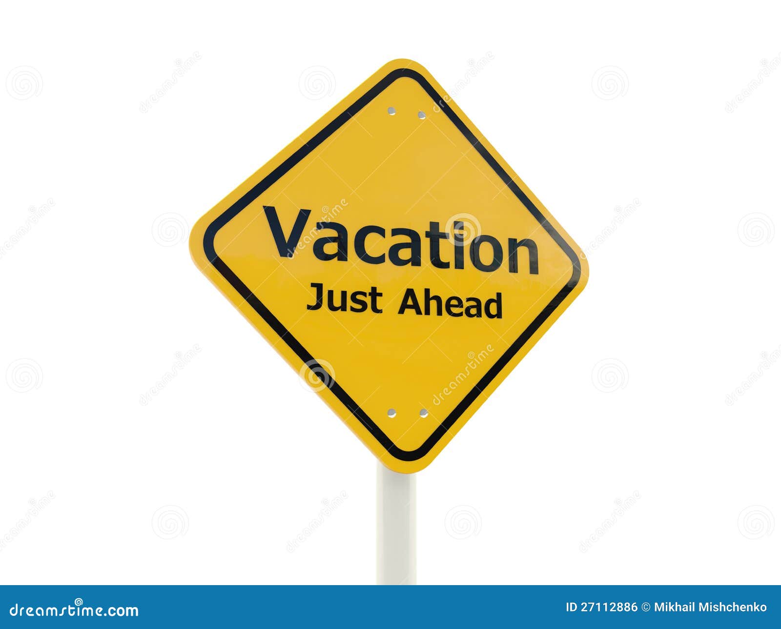 Vacation Just Ahead Road Sign Stock Illustration - Illustration of ...