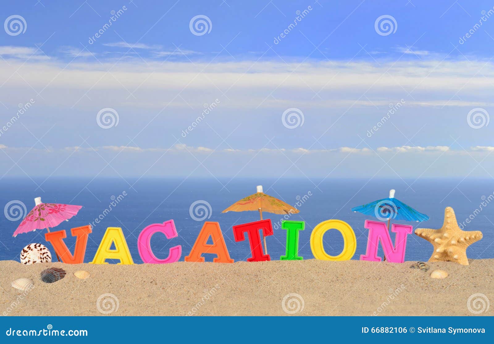 Vacation Letters on a Beach Sand Stock Photo - Image of ocean, message ...