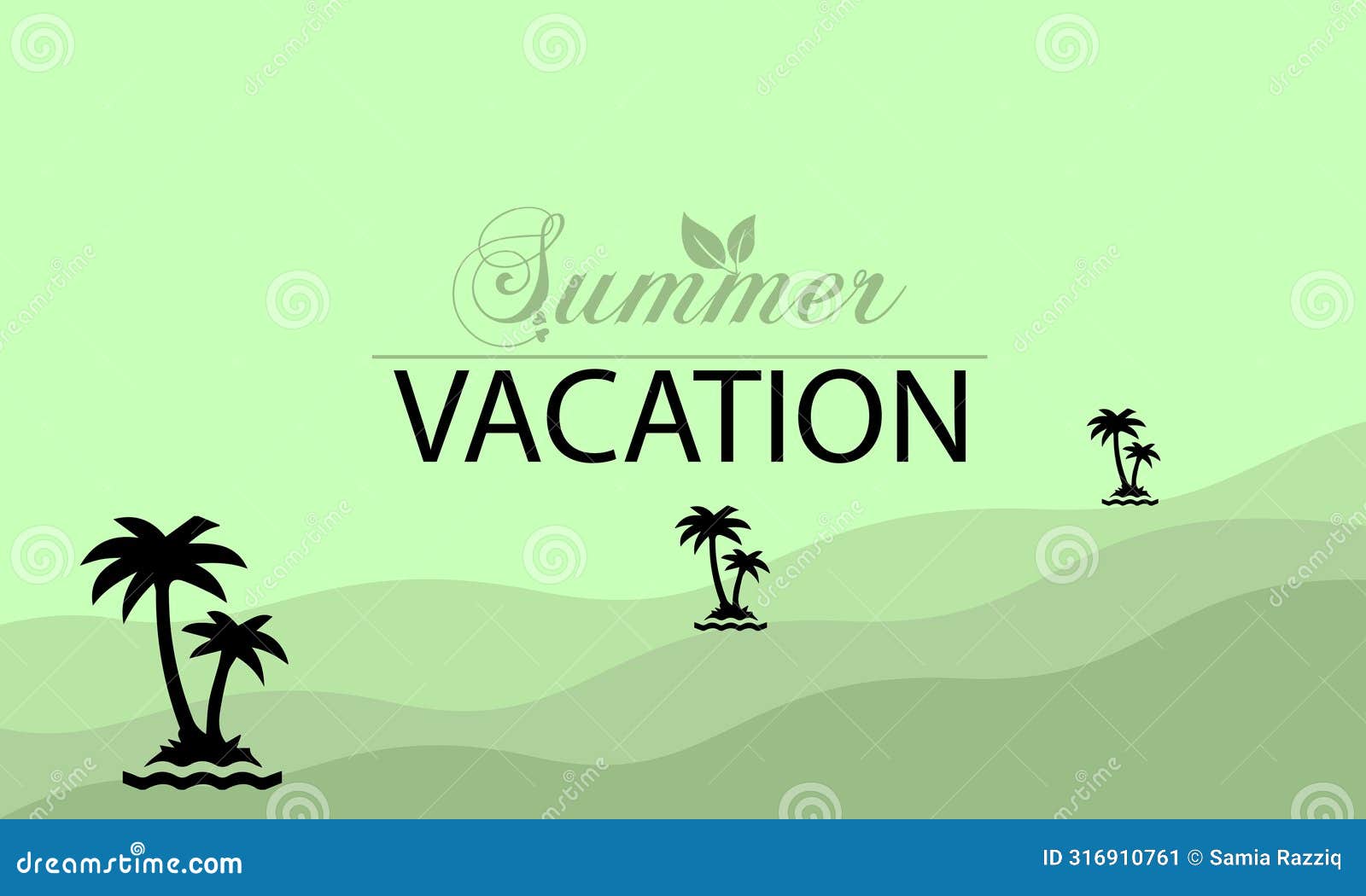 Vacation Mode Activated Chic Text Illustration Design For Summer ...