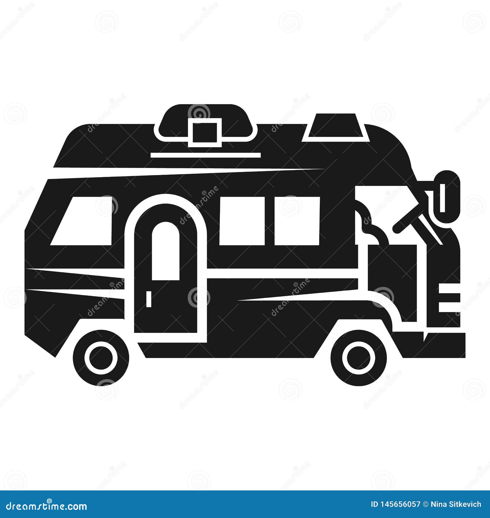 Vacation Motorhome Icon, Simple Style Stock Vector - Illustration of ...