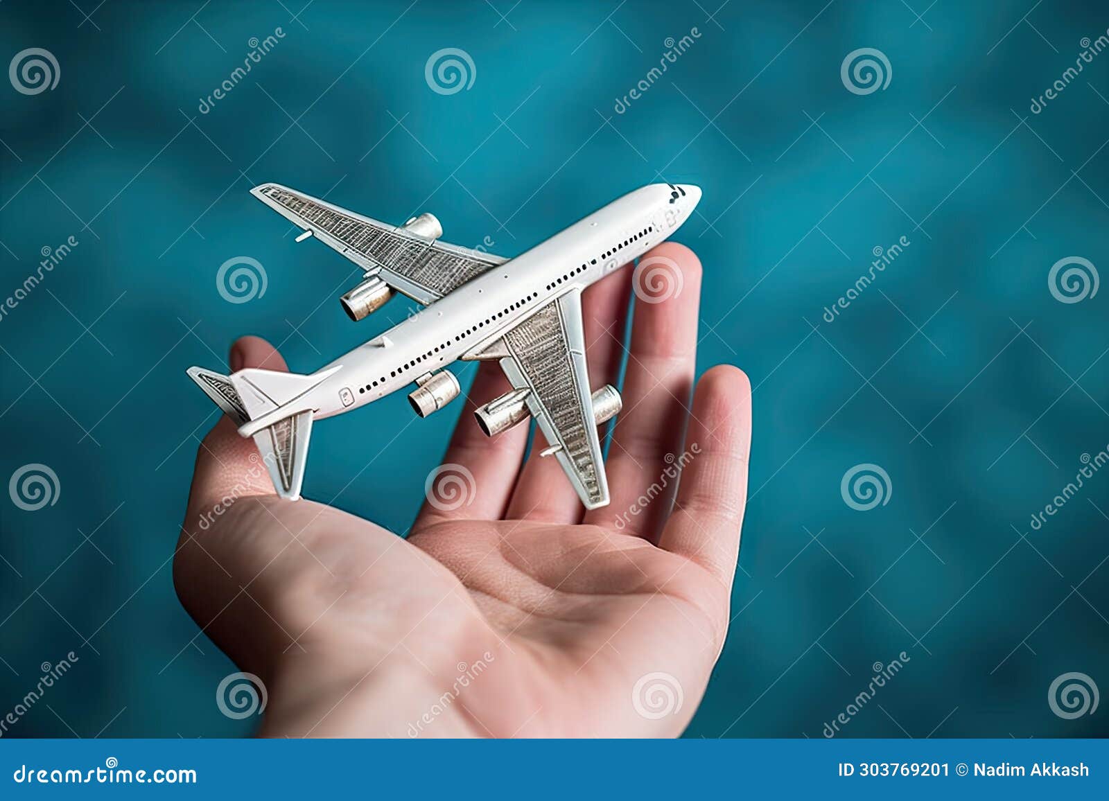 Vacation Planning Flight Taking Hands Airplane Holding Stock ...