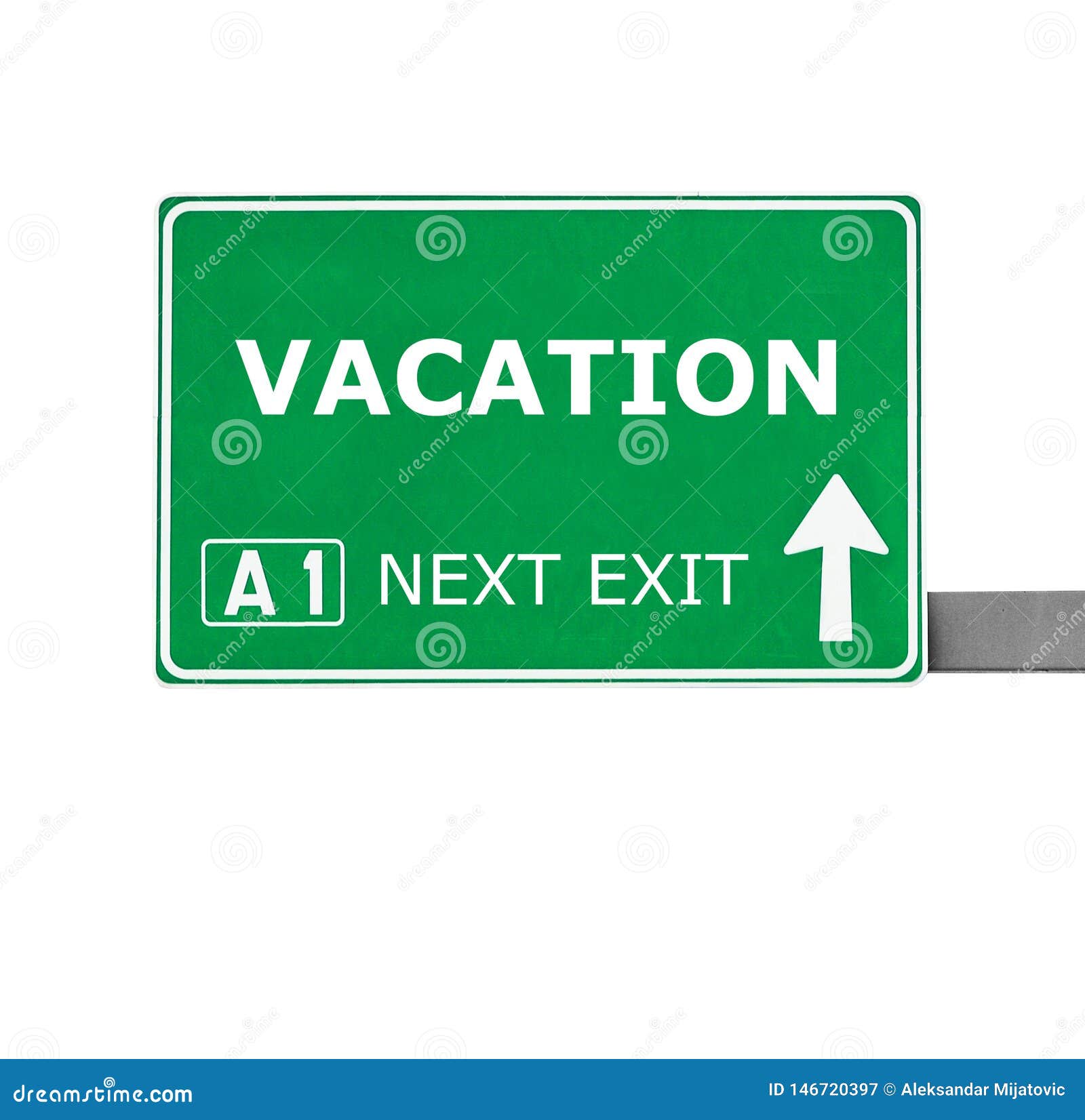VACATION Road Sign Isolated on White Stock Image - Image of rest ...