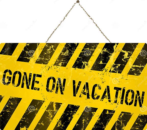 On vacation sign stock vector. Illustration of vacation - 50775549