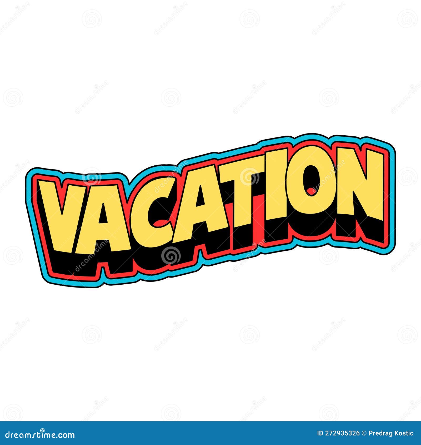 Vacation Text Letters Design Stock Illustration - Illustration of ...