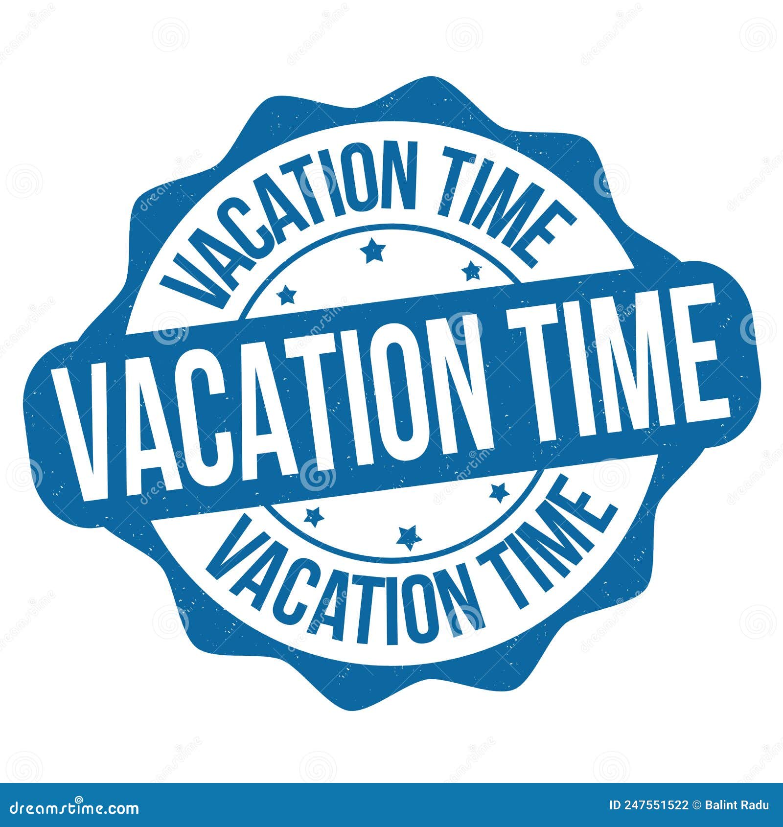 Vacation Time Grunge Rubber Stamp Stock Vector - Illustration of ...