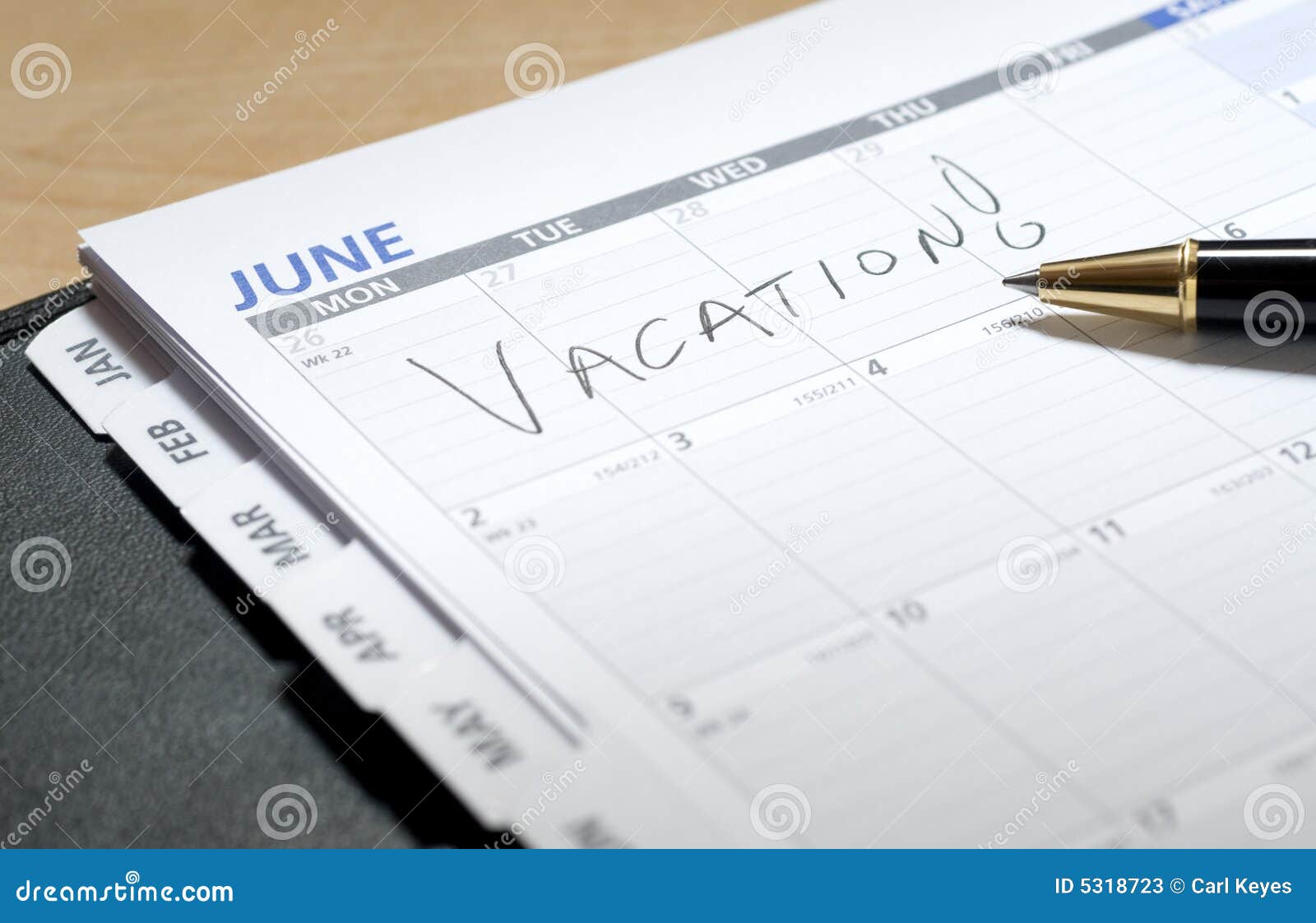 Vacation Written In June On A Calendar Royalty-Free Stock Photography ...