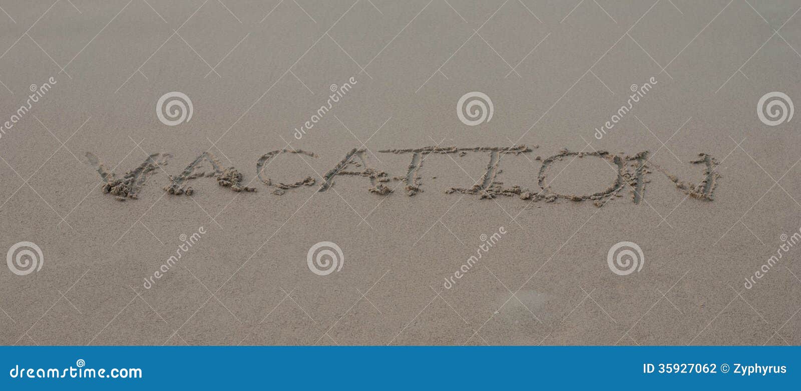 Vacation Written in a Sandy Tropical Beach Stock Photo - Image of ...