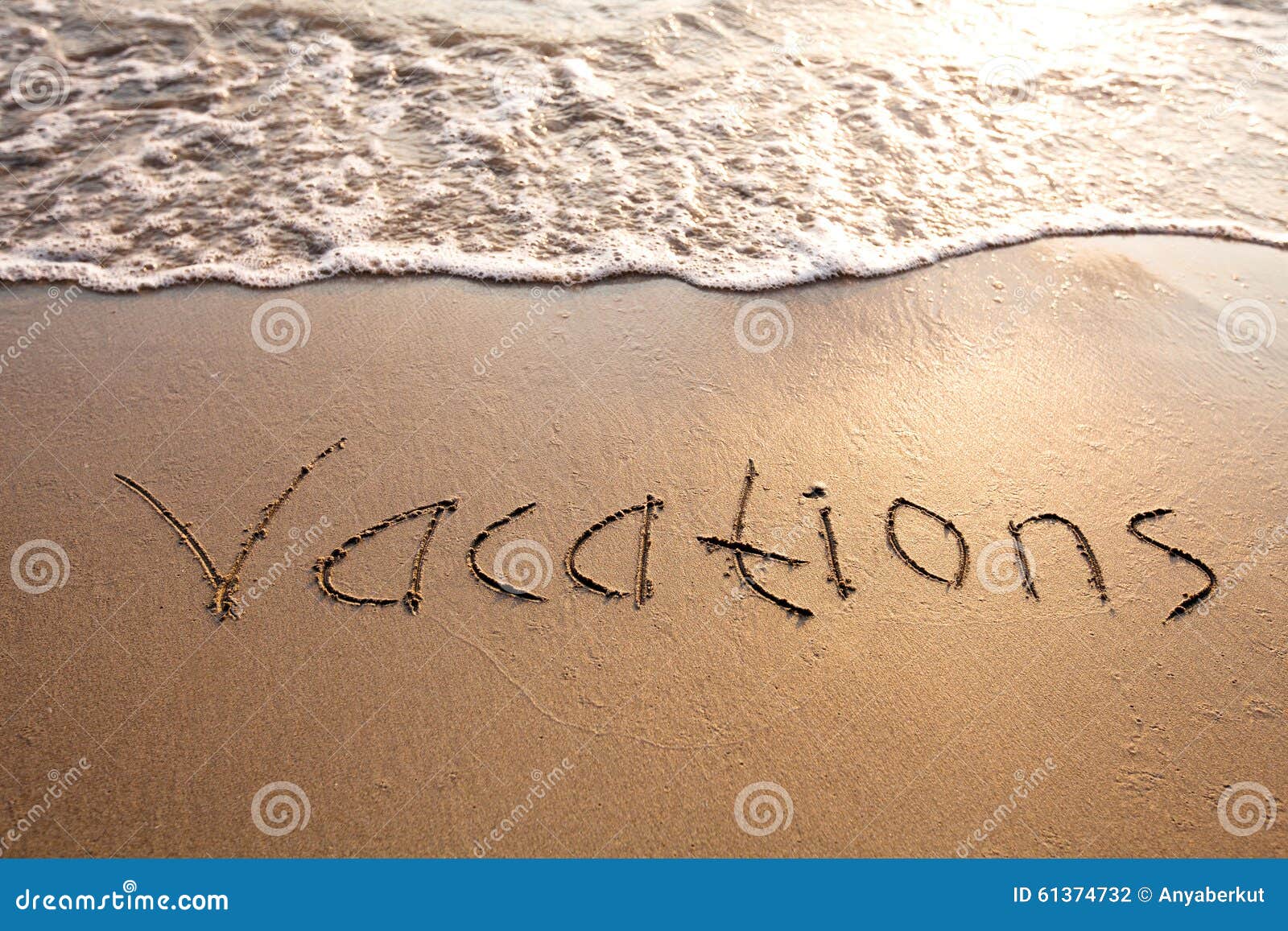 Vacations stock photo. Image of sand, dream, paint, vacations - 61374732