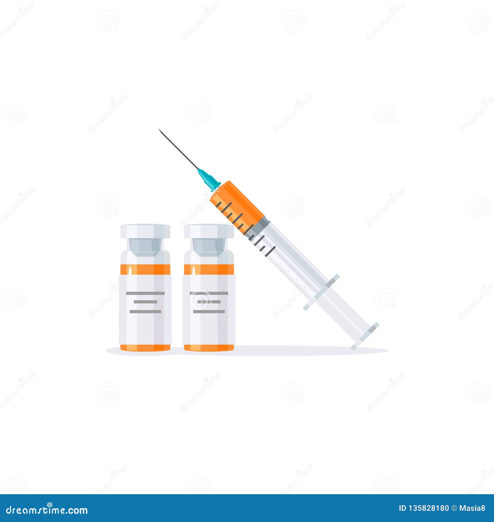 Vaccination Concept, Vector Image in Flat Style Stock Vector ... Vaccination Concept, Vector Image in Flat Style Stock Vector ...