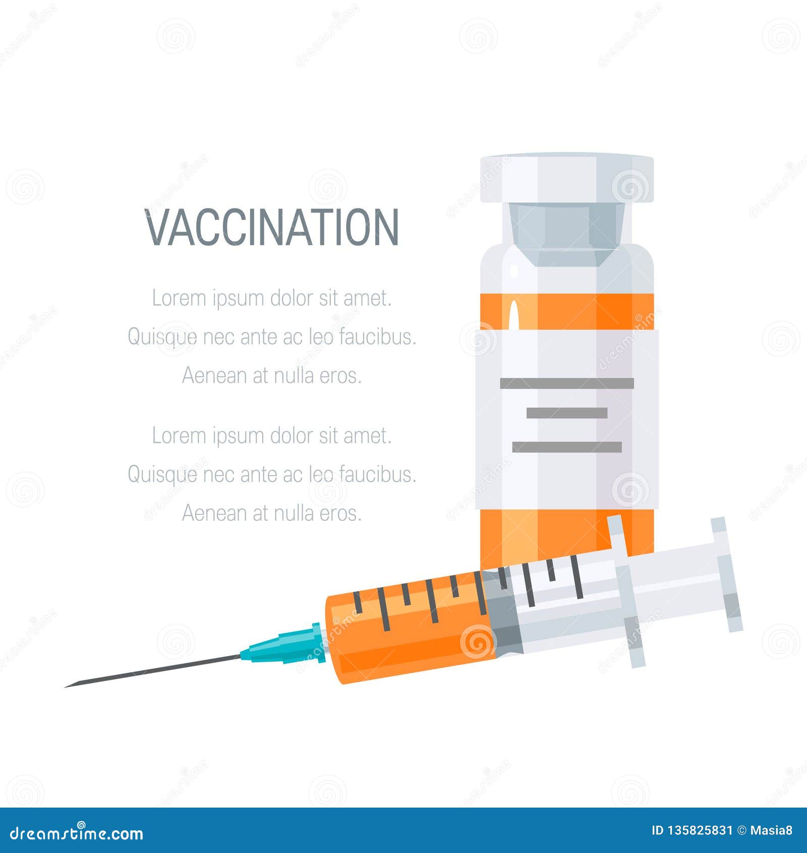 Vaccination Concept, Vector Image in Flat Style Stock Vector ...