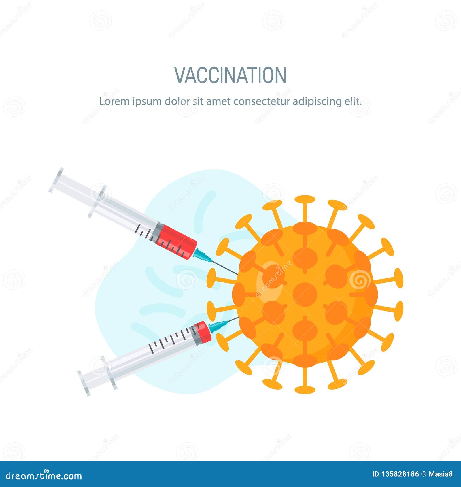 Vaccination Concept, Vector Image in Flat Style Stock Vector ...