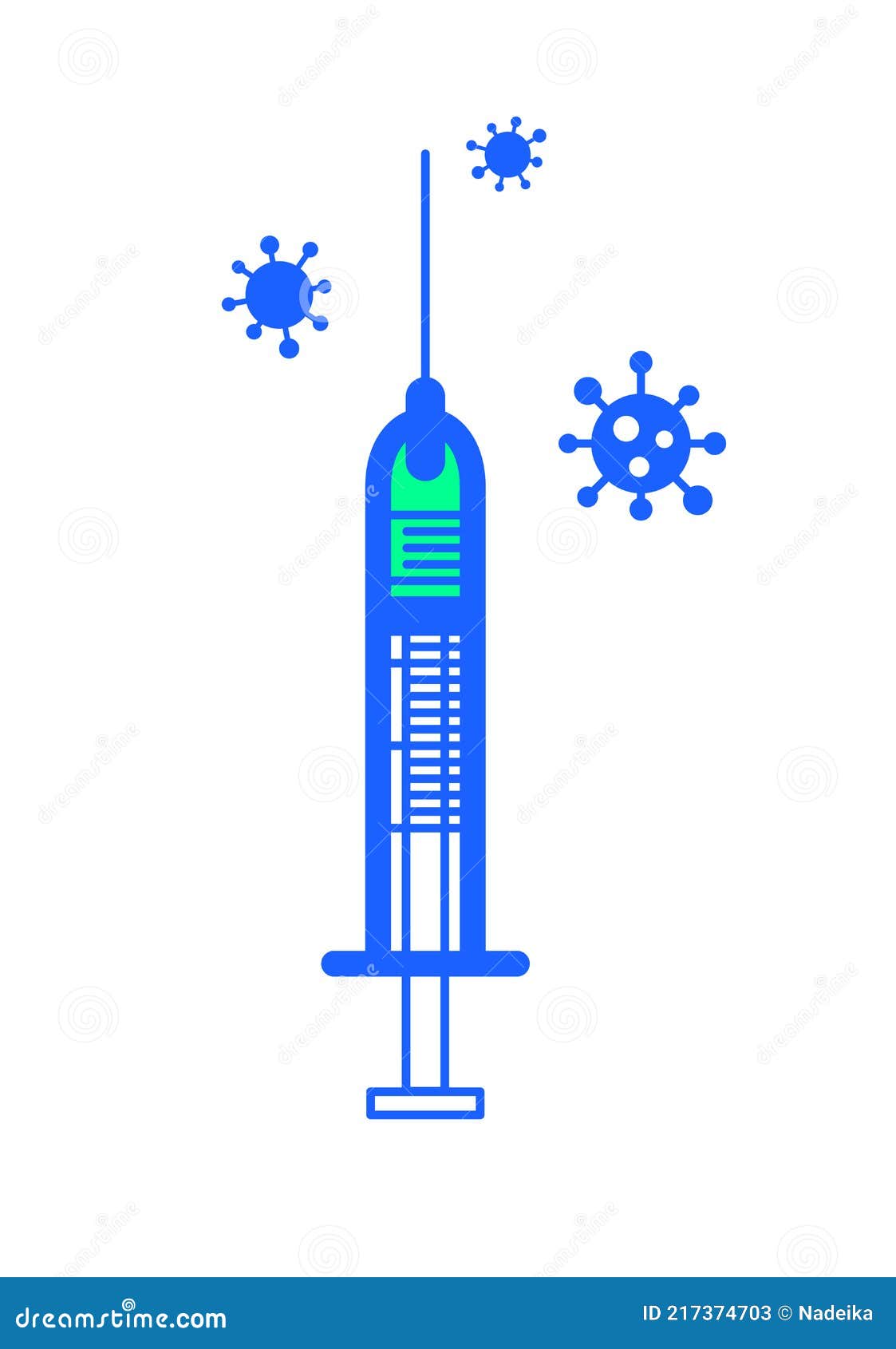 Vaccination icon stock vector. Illustration of inject - 217374703