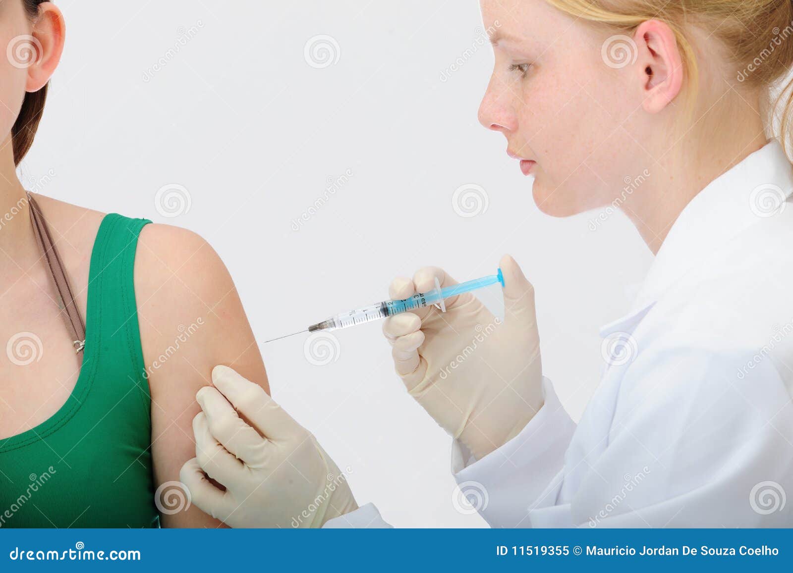 Vaccination: Medical Giving Injection Stock Image - Image of needle ...