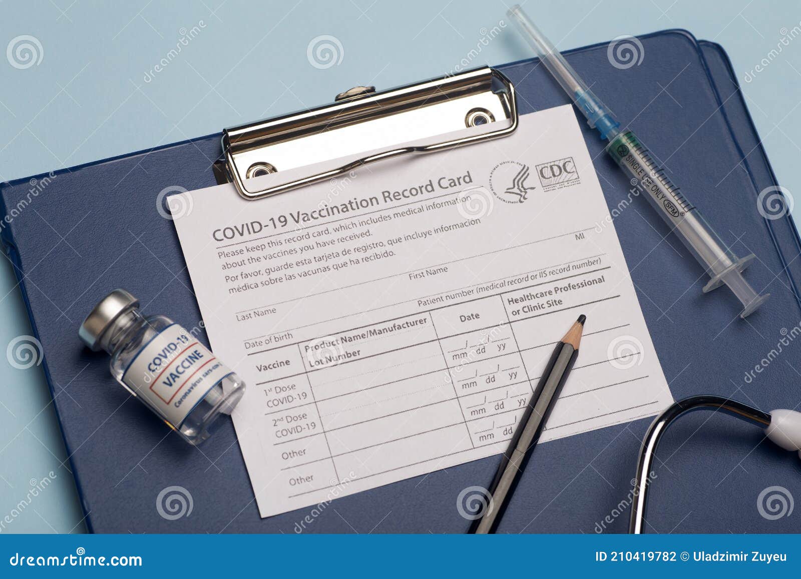 Vaccination Record Card. Vaccination Form during the Coronavirus ...
