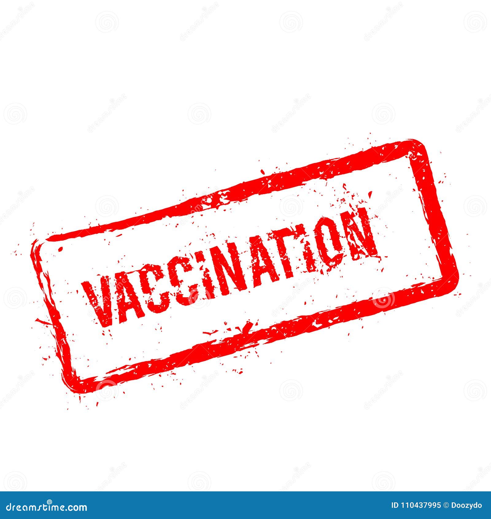 Vaccination Red Rubber Stamp Isolated on White. Stock Vector ...