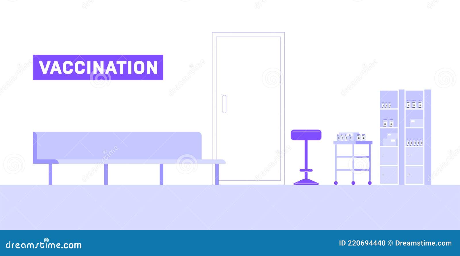 Vaccination Room Illstration Stock Vector - Illustration of corona ...